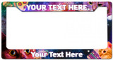 Space cats Food Personalized License Frame 12 x 6 Inches