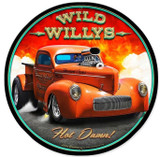 Wild Willys Round Metal Sign 28 x 28 Inches