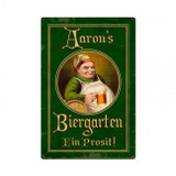 German Beer Garden Metal Sign - Personalized 12 x 18 Inches