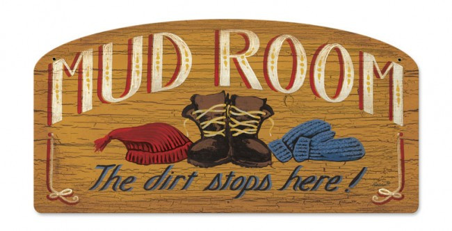 Mud Room Metal Sign 21 x 12 Inches