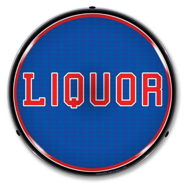 Liquor LED Lighted Business Sign 14 x 14 Inches