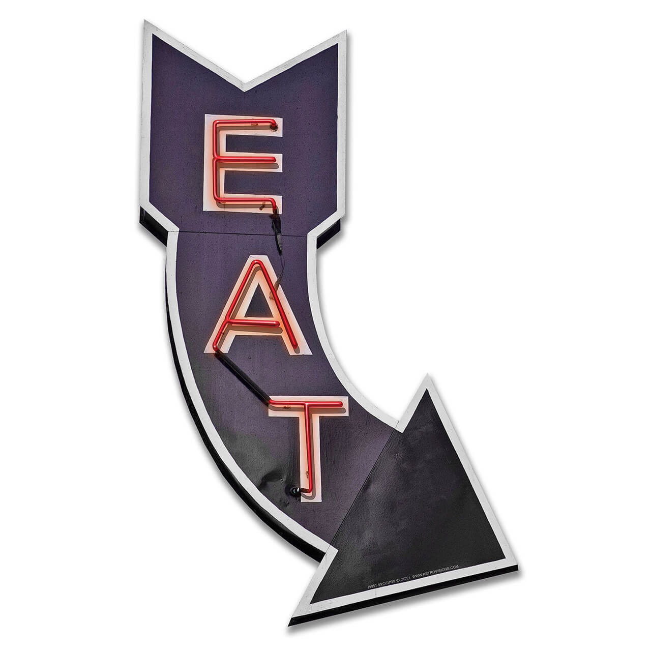 EAT Neon Style Metal Sign 15 x 24 Inches
