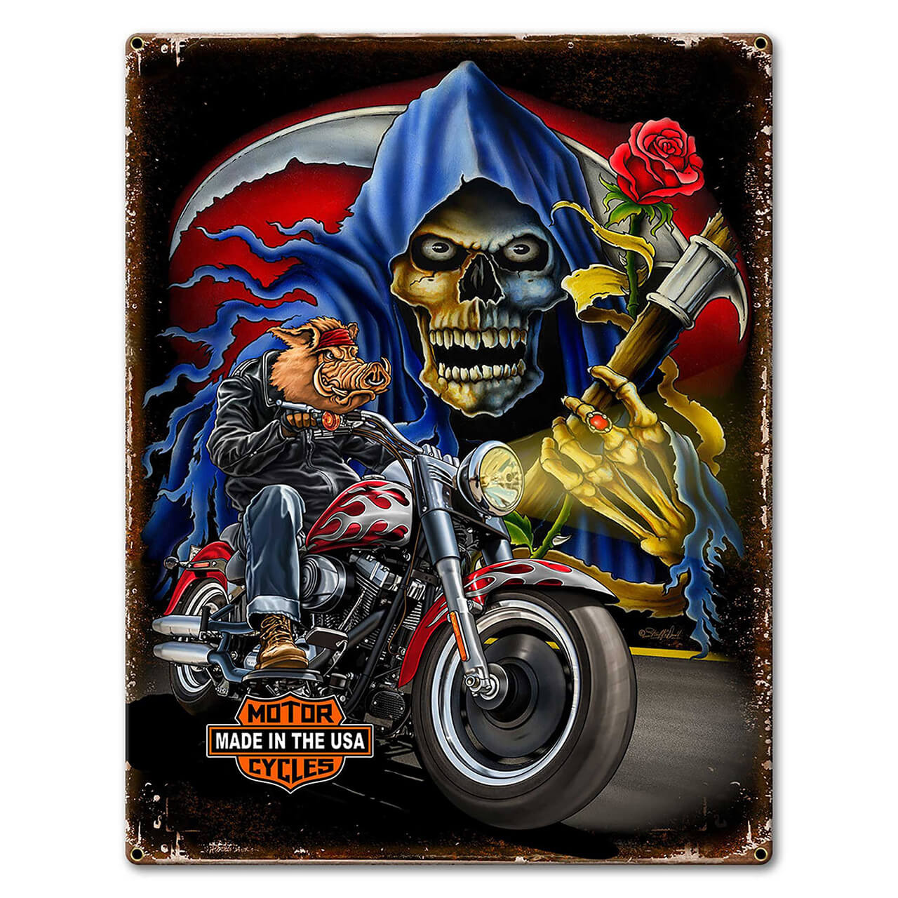 Reaper Metal Sign 23 x 30 Inches