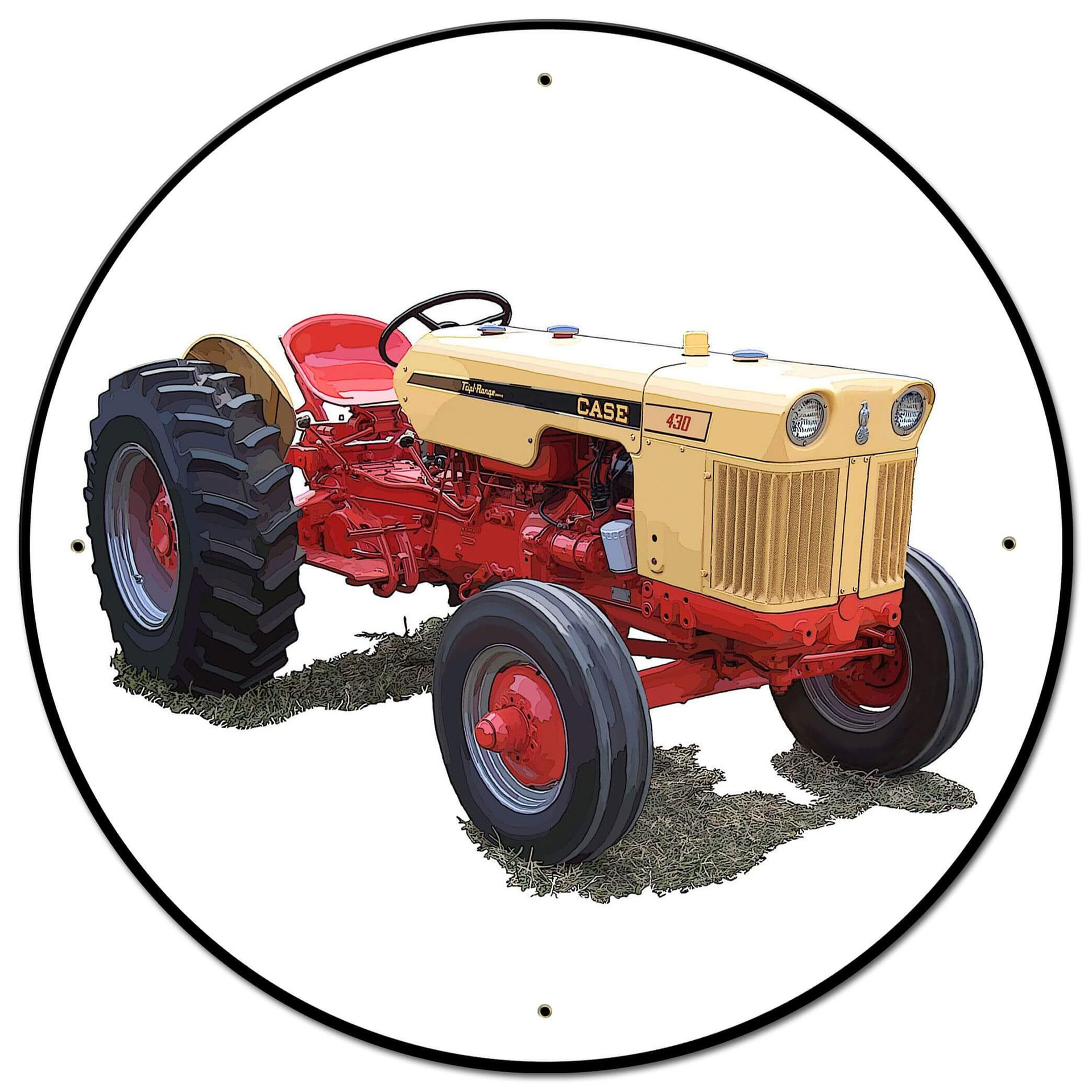Case Tractor Model 430 Metal Sign 28 x 28 Inches