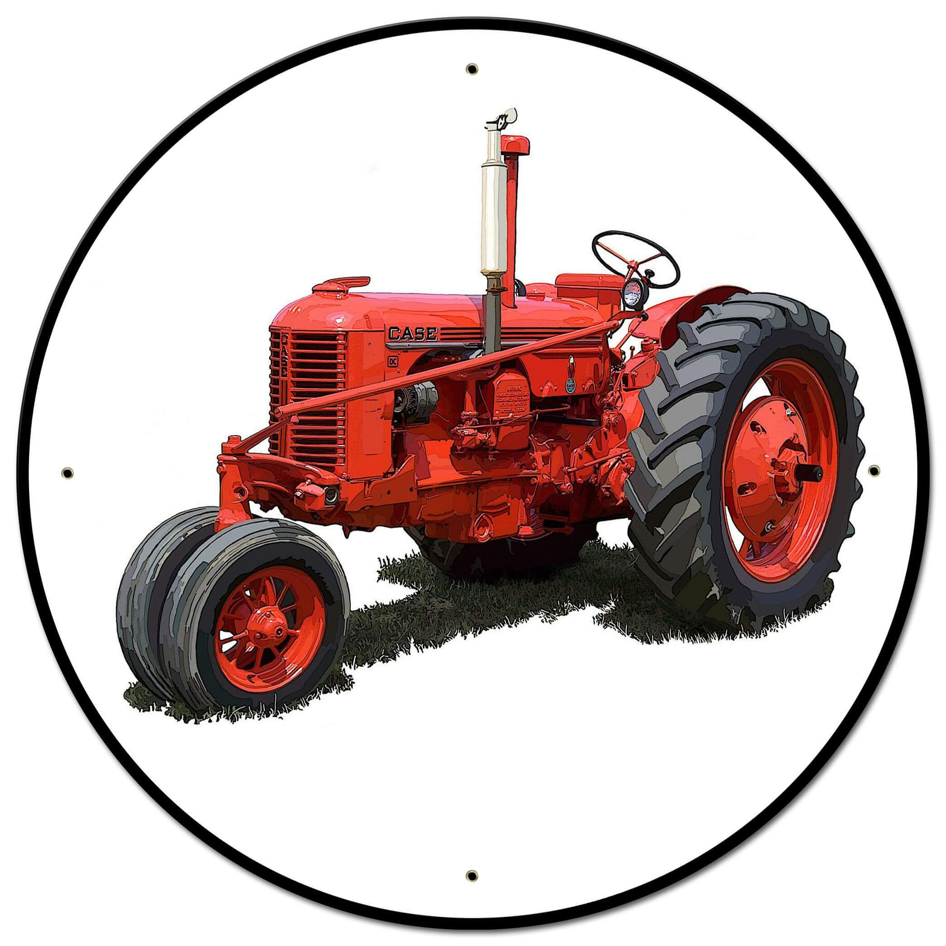 Case Tractor Model DC Metal Sign 28 x 28 Inches