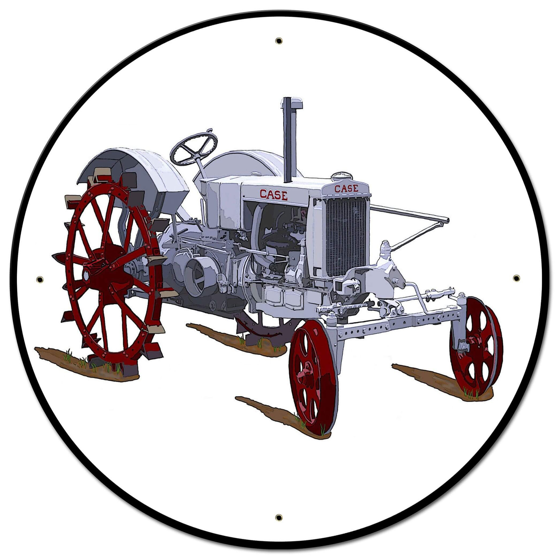 Case Tractor Model RC Metal Sign 28 x 28 Inches