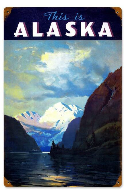 Retro This is Alaska Metal Sign 12 x 18 Inches