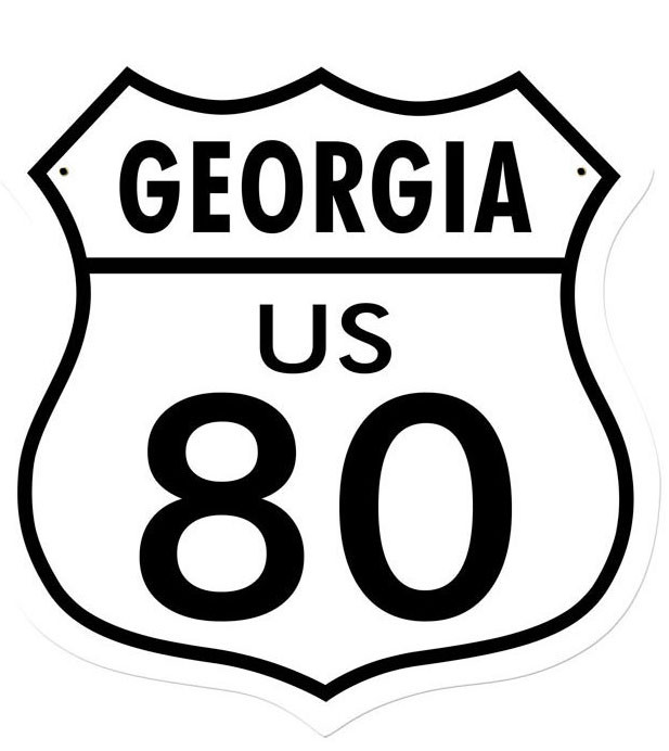 Georgie US 80 Shield Metal Sign 15 x 15 Inches
