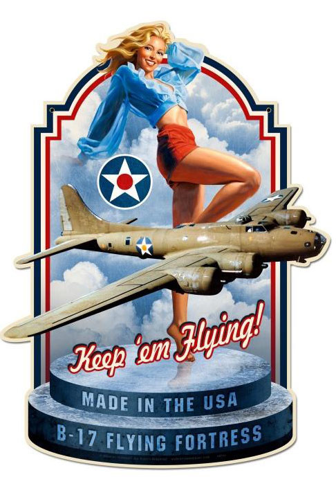 Retro Made In The USA Custom Shape Metal Sign 21 x 28 Inches