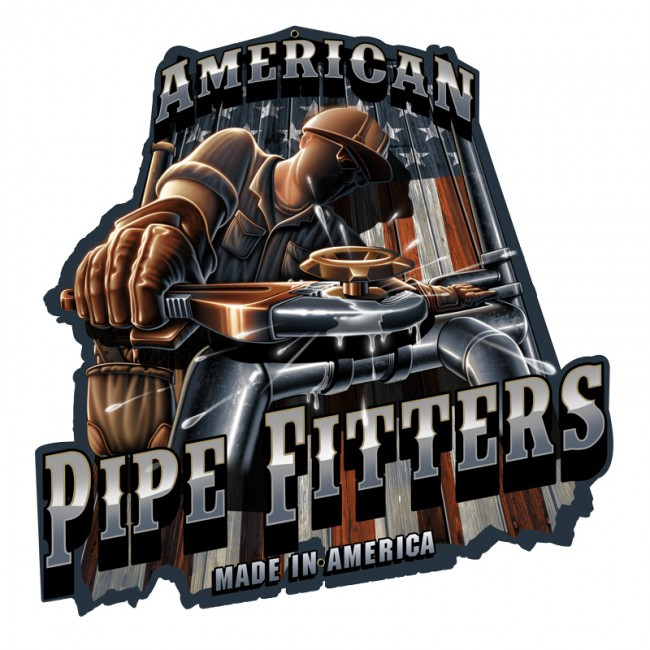 American Pipefitters Metal Sign 18 x 18 Inches