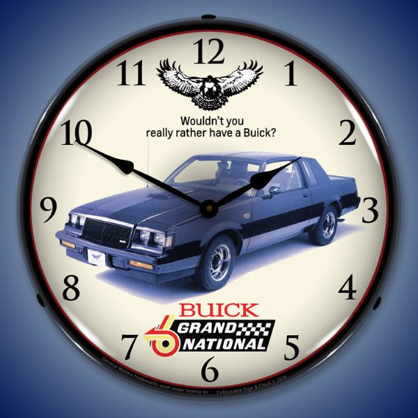 1987 Buick Grand National LED Lighted Wall Clock 14 x 14 Inches
