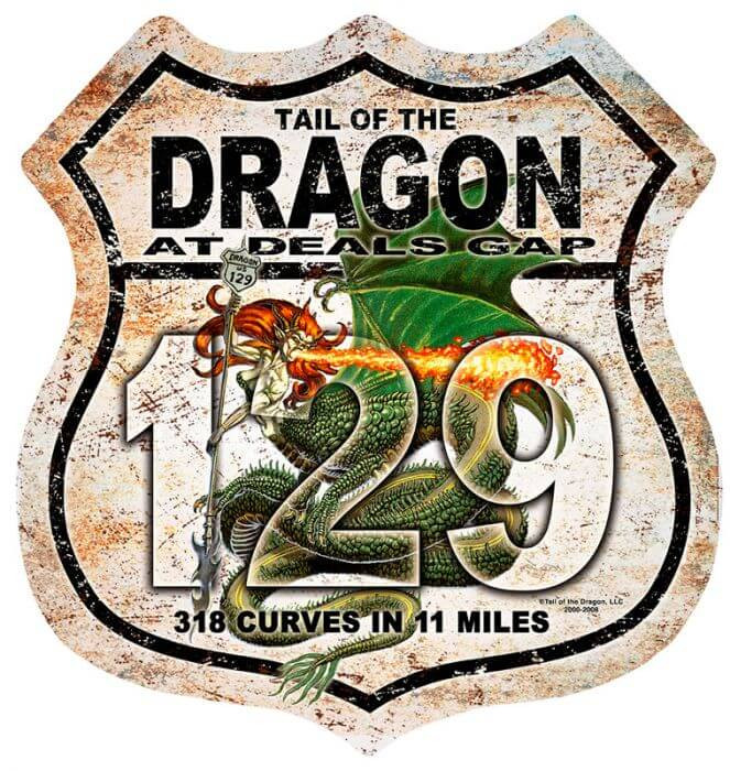 Dragon Lady Road Shield Metal Sign 15 x 15 Inches