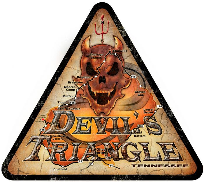Devil's Triangle Metal Sign 15 x 16 Inches