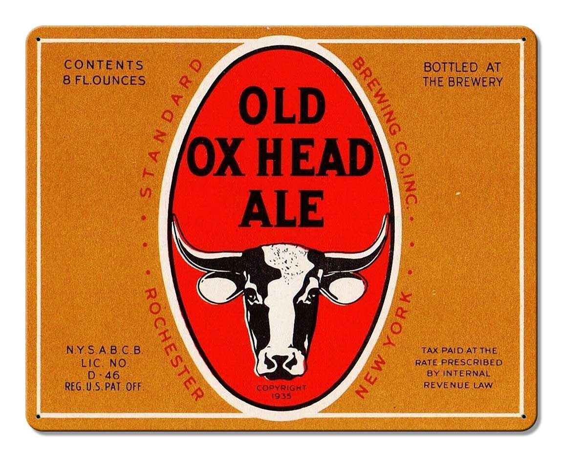 Old Ox head Beer Metal Sign 15 x 12 Inches