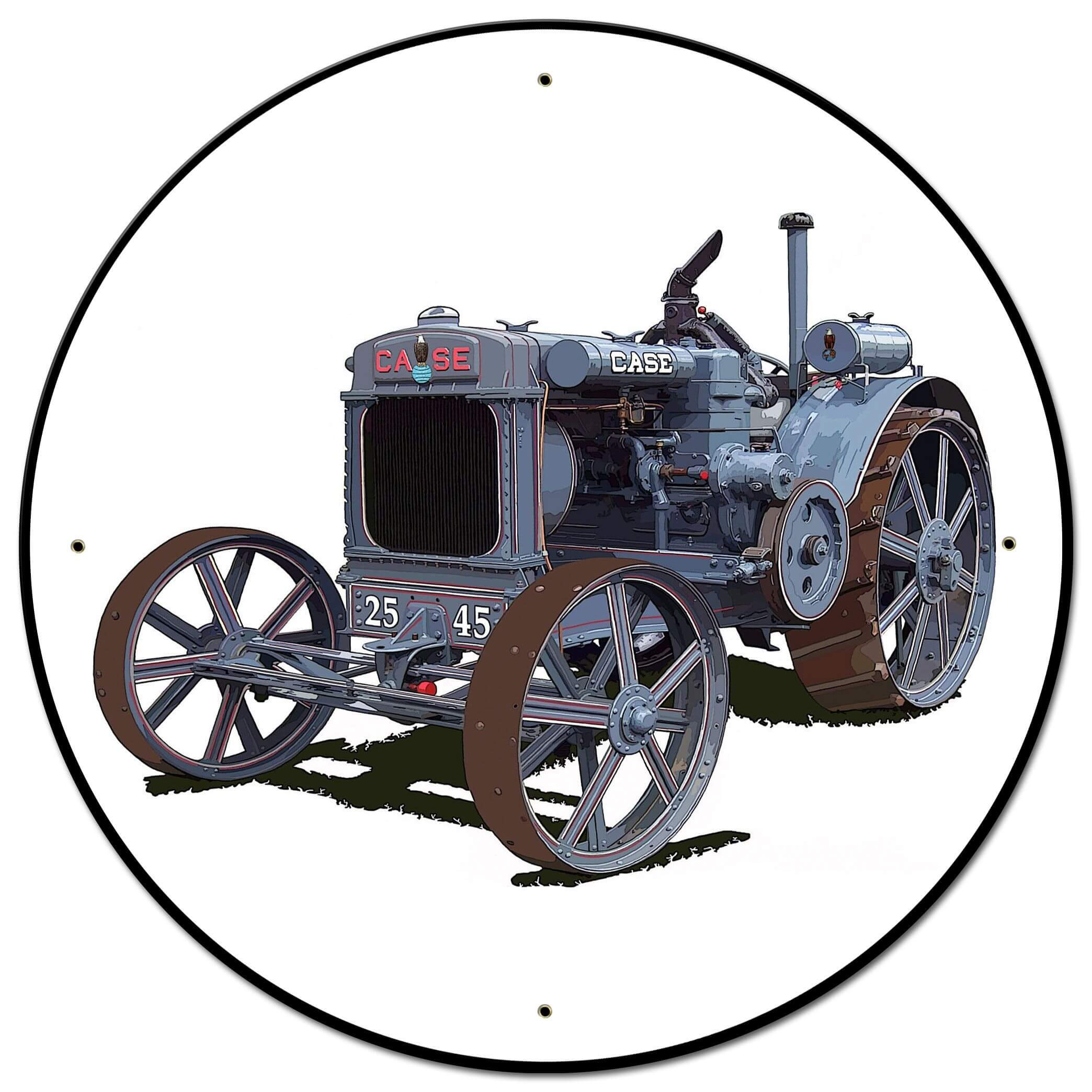 Case Tractor Model 25-45 Metal Sign 28 x 28 Inches