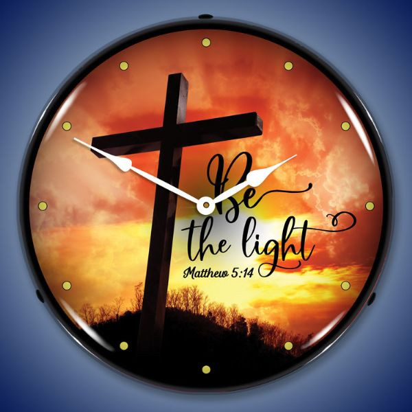 Be the Light LED Lighted Wall Clock 14×14″ | Illuminate Your Space
