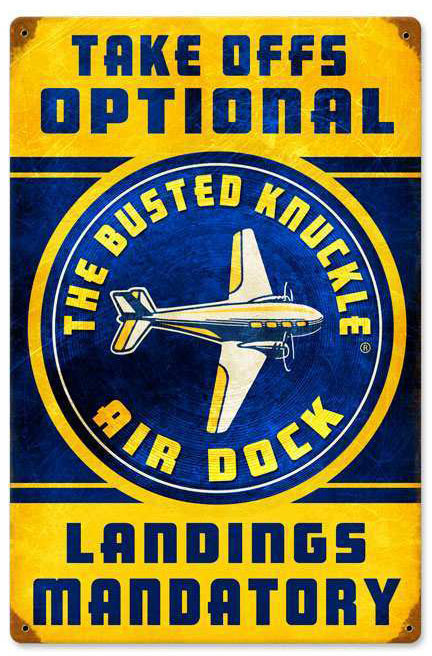 Retro Air Dock Metal Sign 12 x 18 Inches