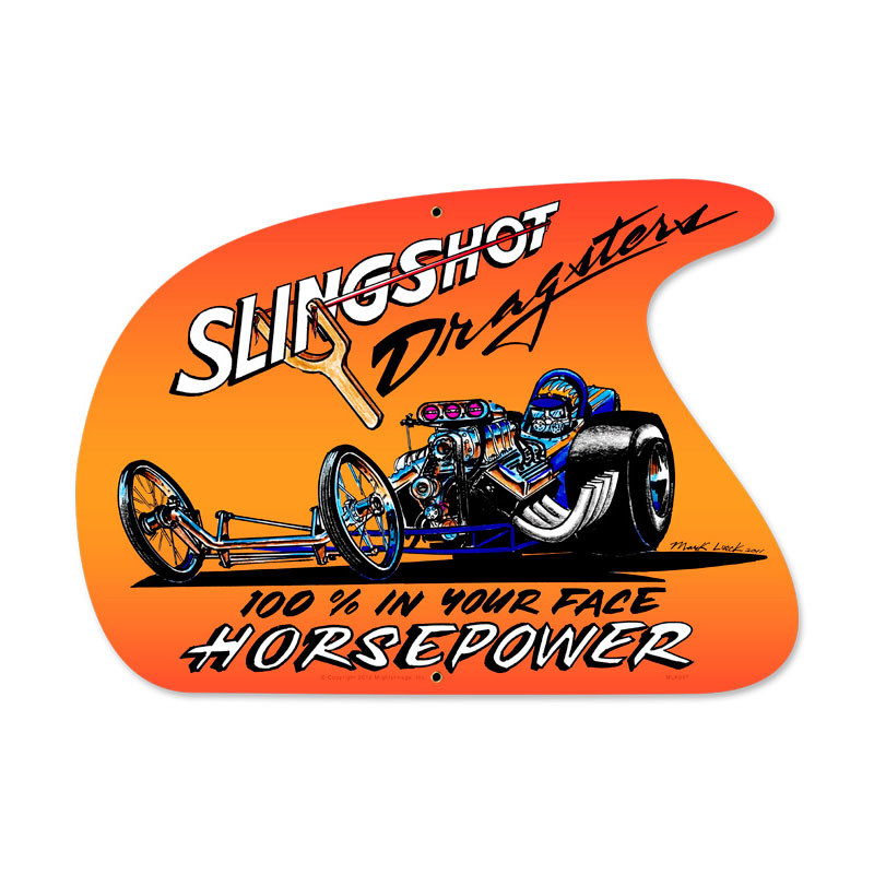 Retro Slingshot Custom Metal Shape 18 x 14 Inches 18 x 12 Inches