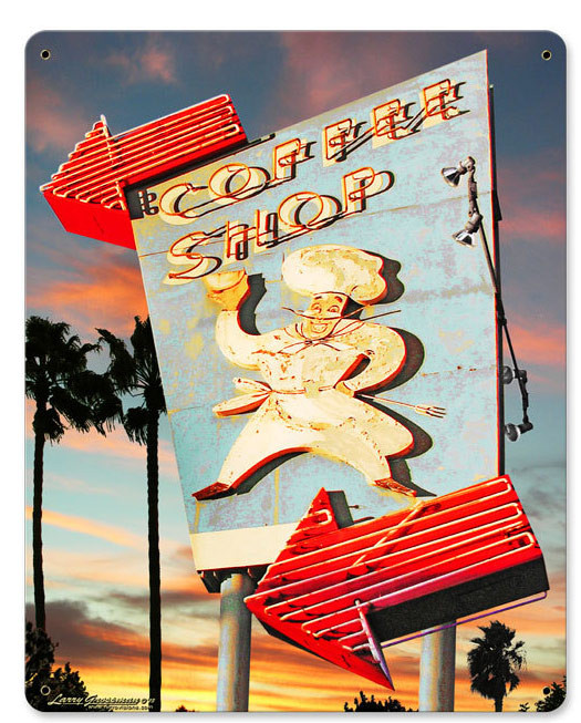 Coffee Shop Metal Sign 12 x 15 Inches