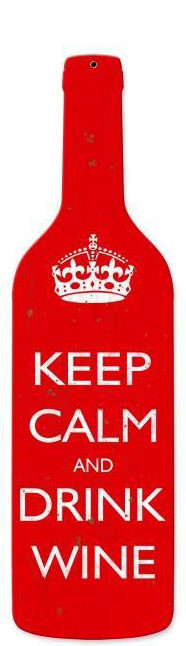 Keep Calm Custom Shape Metal Sign 8 x 26 Inches