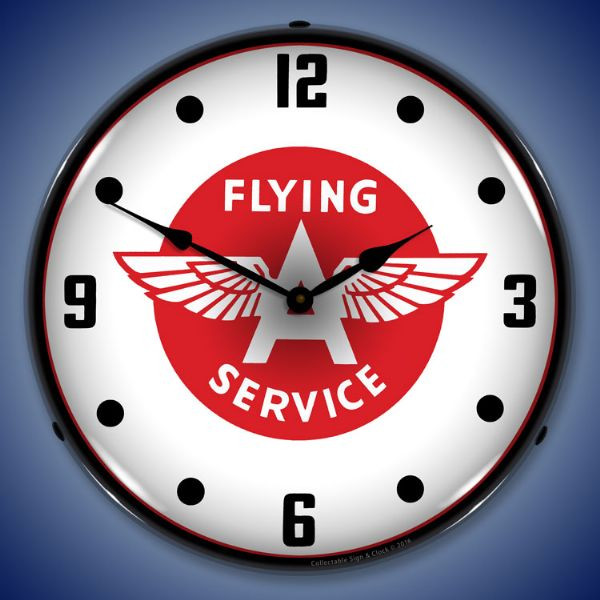 Flying A Service LED Lighted Wall Clock 14 x 14 Inches