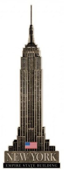 Empire State Building Metal Sign 15 x 43 Inches