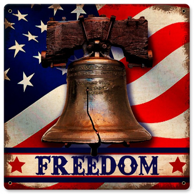 Freedom Metal Sign 12 x 12 Inches