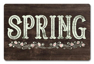Spring Metal Sign 18 x 12 Inches