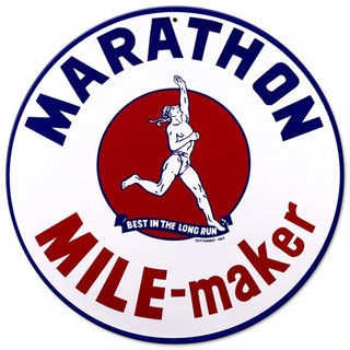 Marathon Metal Sign 14 x 14 Inches