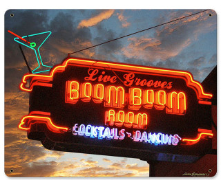Boom Boom Room Metal Sign 15 x 12 Inches