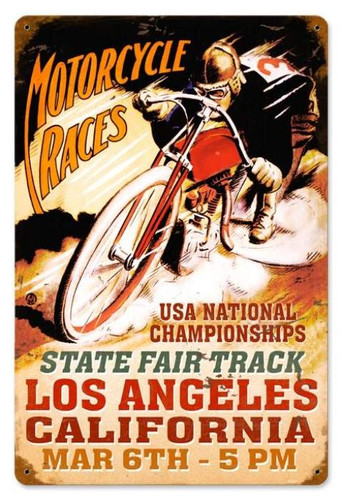 Retro Motorcycle Repair Metal Sign 18 x 12 Inches