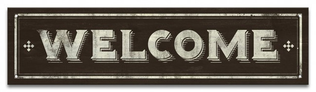 Welcome Metal Sign 5 x 20 Inches