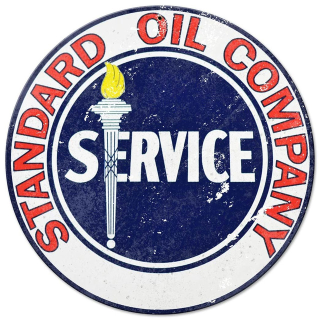 Standard Oil Service Metal Sign 14 x 14 Inches