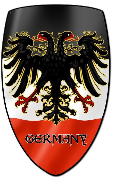 Germany Shield Custom Shape Metal Sign 21 x 32 Inches