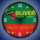 Oliver Tractor Sales & Service LED Lighted Wall Clock 14 x 14 Inches