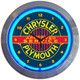 Chrysler Plymouth Neon Clock 15 X 15 Inches
