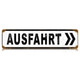 Retro Ausfahrt Metal Sign 20 x 5 inches