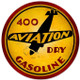 Vintage Aviation Gasoline Metal Sign 14 x 14 Inches Inches