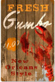 Retro Fresh Gumbo Metal Sign 12 x 18 Inches