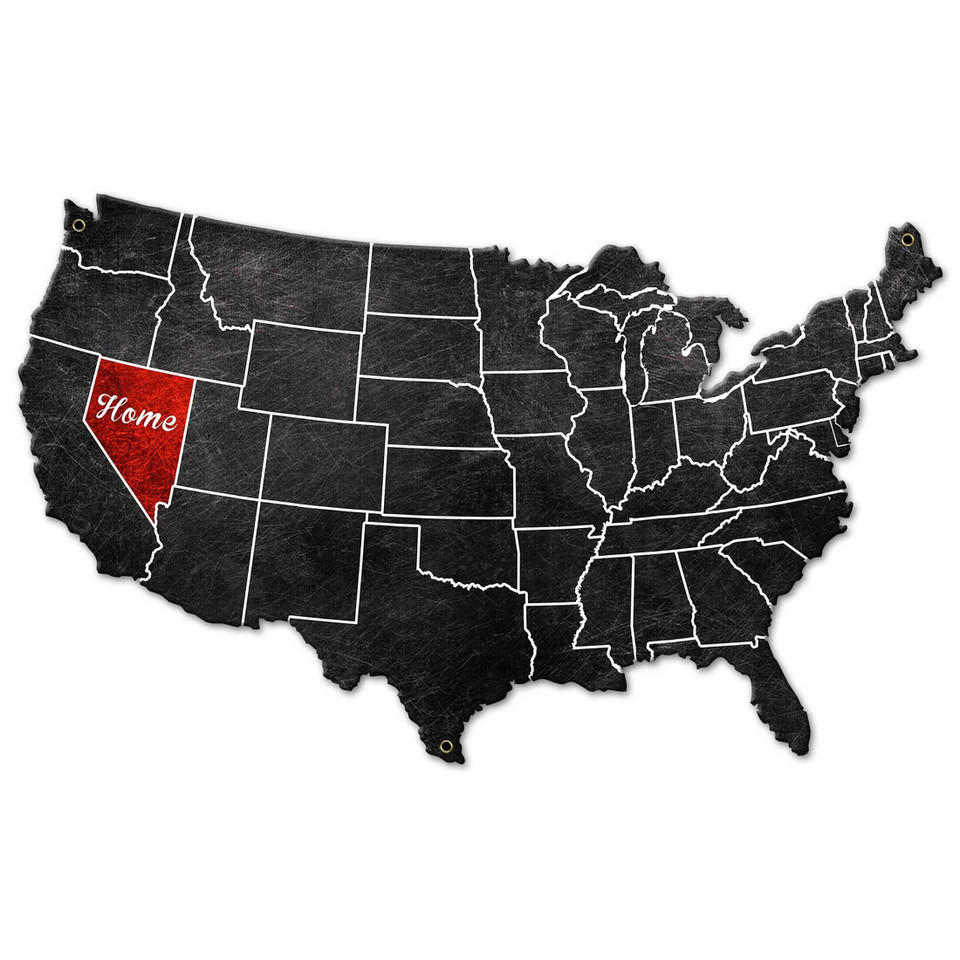 Home Nevada Metal Sign 24 x 15 Inches