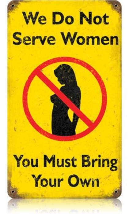 Vintage Serve Women Metal Sign 8 x 14 Inches