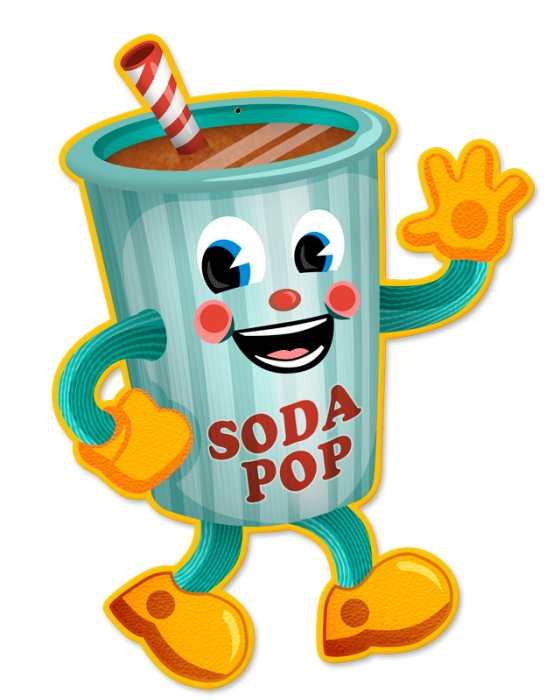 Retro Soda Pop Metal Sign 15 x 21 inches