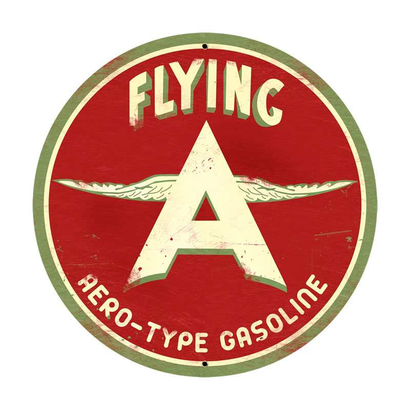 Retro Flying A Original Metal Sign 28 x 28 Inches