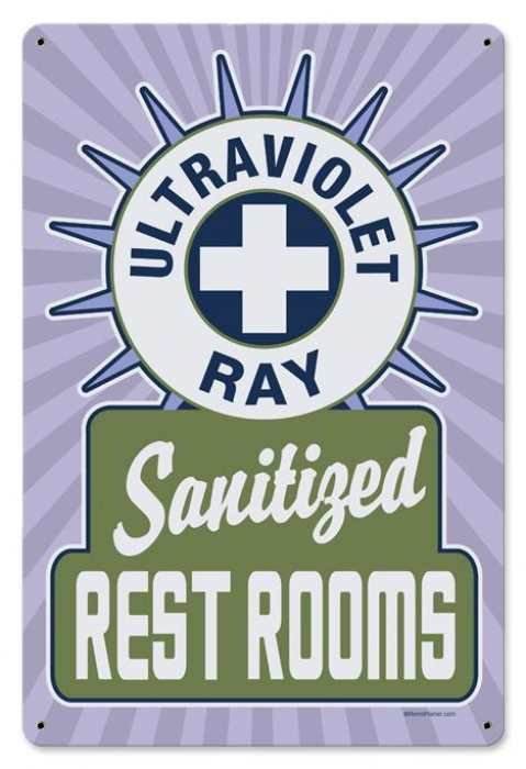 Vintage Ultra Violet Metal Sign 12 x 18 Inches
