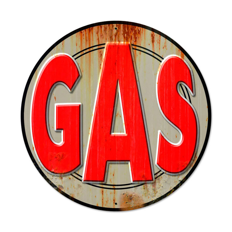 Gas Metal Sign 28 x 28 Inches