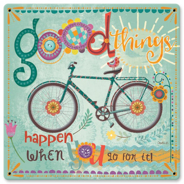 Good Things Happen Sign 12 x 12 Inches