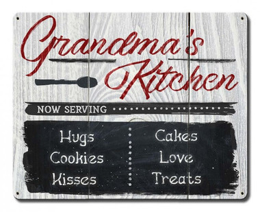Grandma's Kitchen Metal Sign 15 x 12 Inches