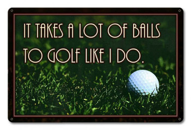 Lots Of Balls Metal Sign 18 x 12 Inches