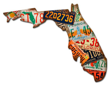 Florida License Plates Metal Sign 20 x 15 Inches
