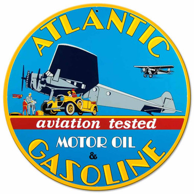 Atlantic Gas Metal Sign 14 x 14 Inches